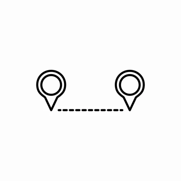 Outline Distance Icon Distance Vector Illustration Symbol Web Mobile ...