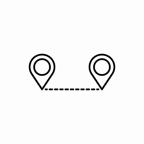 Outline Distance Icon Distance Vector Illustration Symbol Web Mobile ...