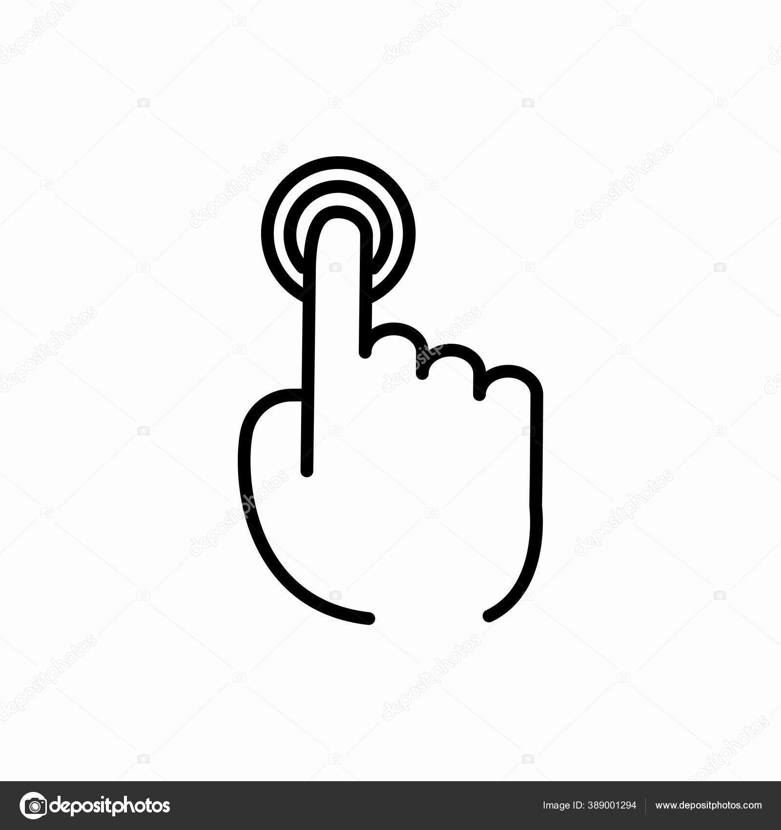 Outline Finger Click Icon Finger Click Vector Illustration Symbol Web ...