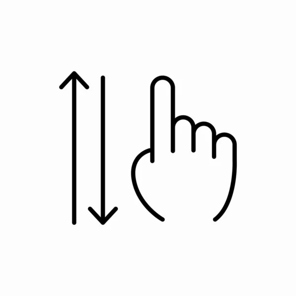 Outline Finger Click Icon Finger Click Vector Illustration Symbol Web ...