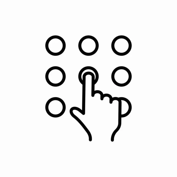 Outline Finger Click Icon Finger Click Vector Illustration Symbol Web ...