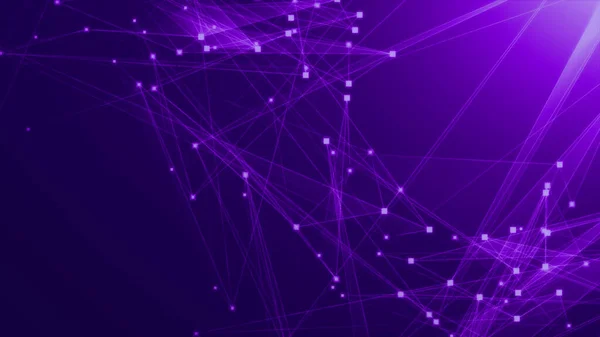 Abstract purple violet polygon tech network with connect technology ...