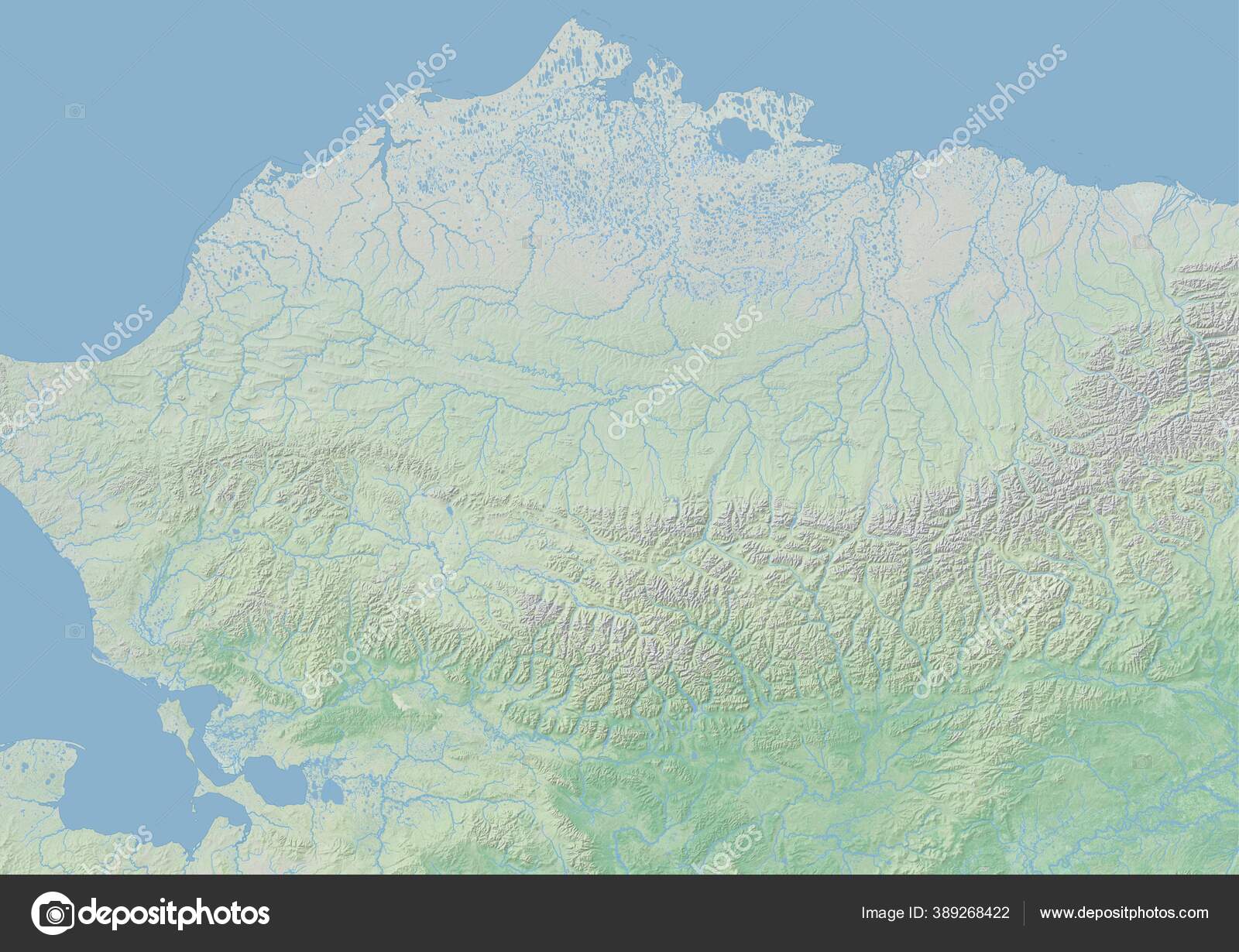 High resolution topographic map of Alaska North Slope — Stock Photo ...