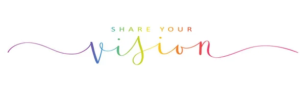 caligrafía comparte tus letras de visión aisladas sobre fondo blanco 2023