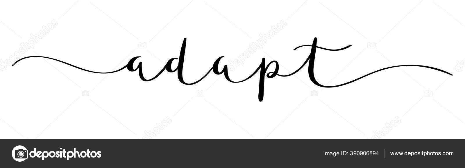Adapt Vector Cepillo Caligrafía Banner Vector de stock #390906894 de ...