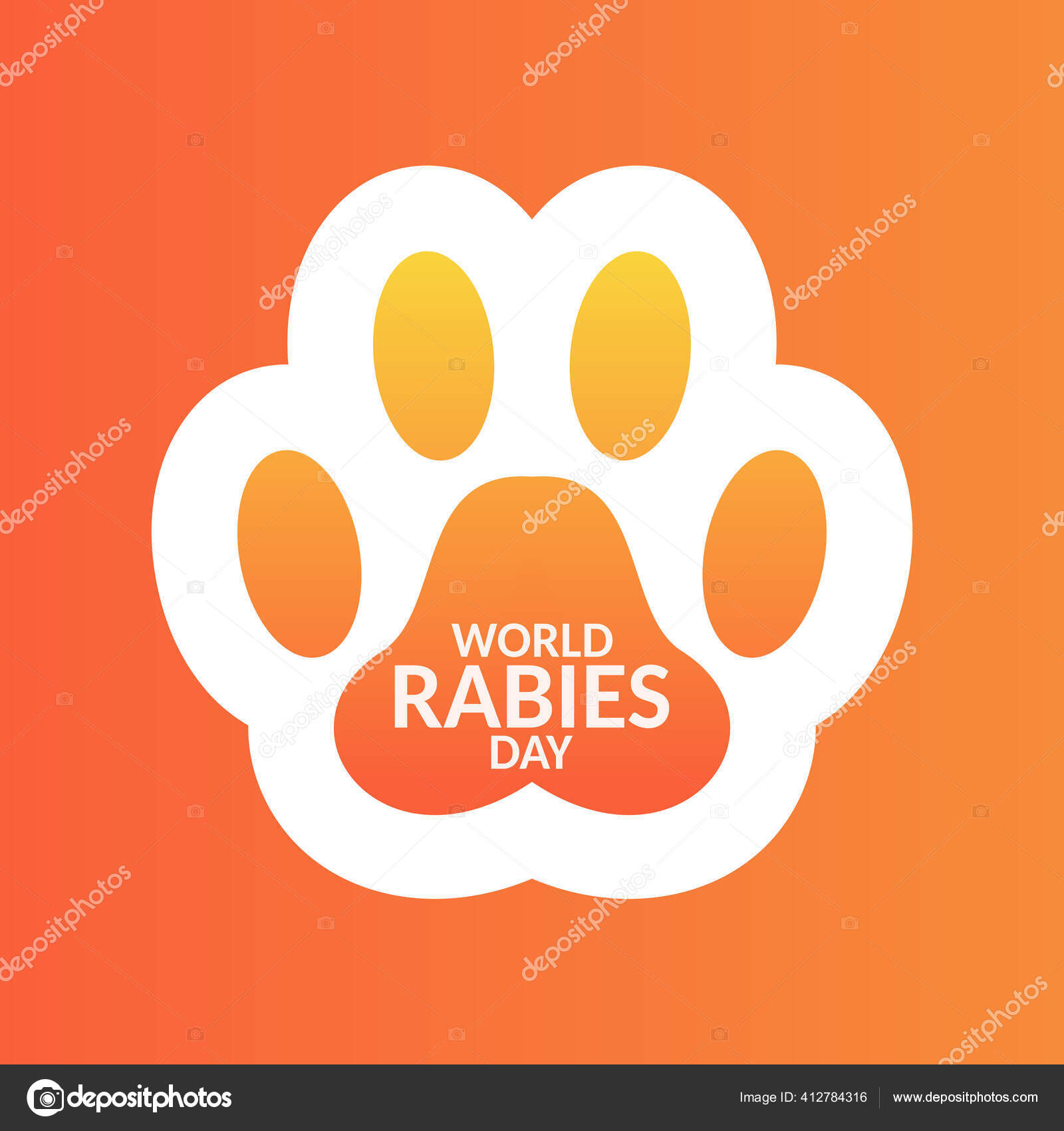 Cute World Rabies Day Social Media Post Template Stock Vector Image by ...