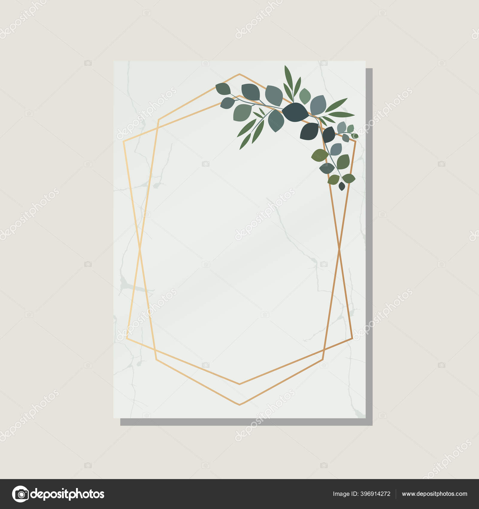 Wedding Invitation Cards Marble Texture Background Gold Geometric Line ...