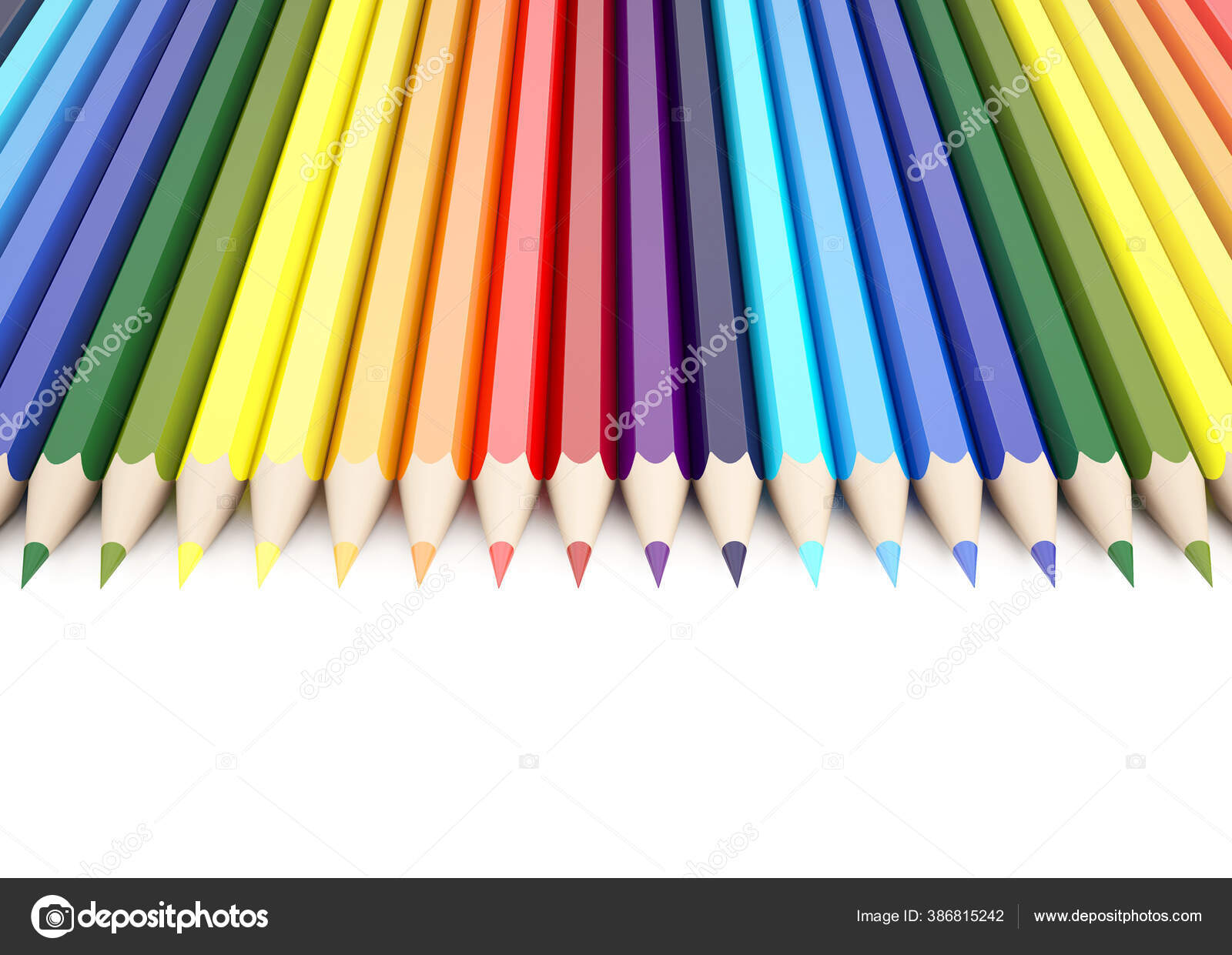 Rendering Color Pencils White Background — Stock Photo © jarnbeer ...