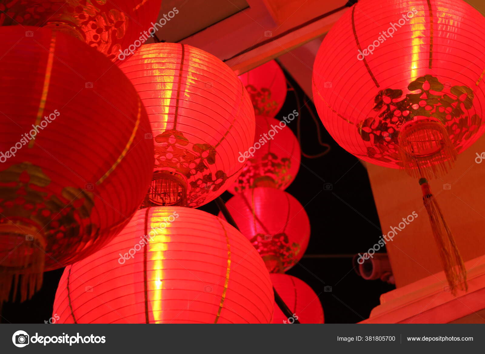 Filled Frame Background Wallpaper Photo Chinese Red Paper Lanterns ...