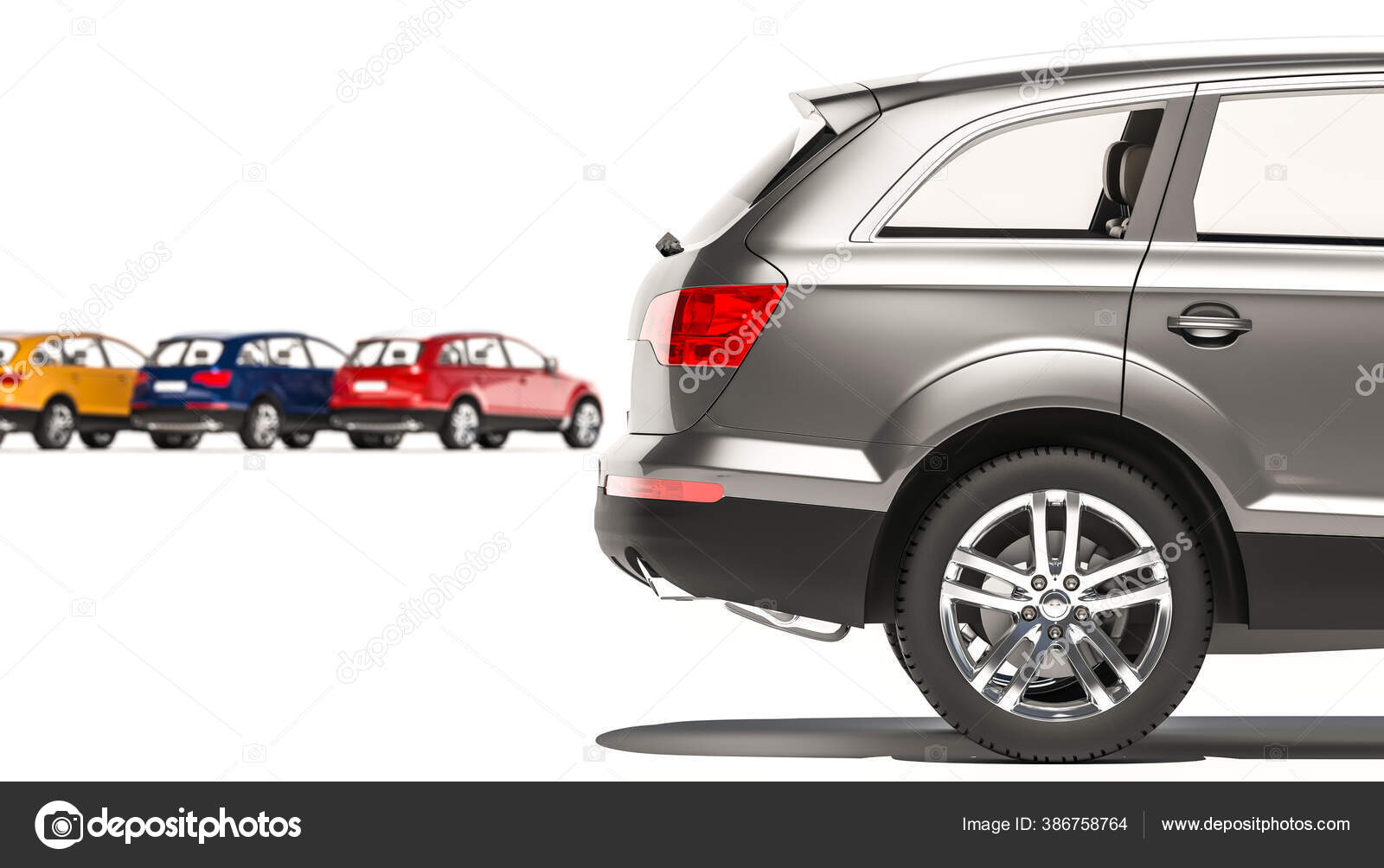 Side View Rear Part Hatchback Car Rendering — Stock Photo © Pixelci ...