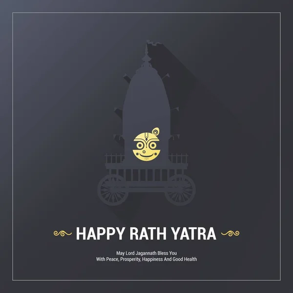 Happy Rath Yatra Logo Vector Illustration Ratha Yatra Lord Jagannath ...