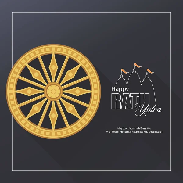 Happy Rath Yatra Logo Vector Illustration Ratha Yatra Lord Jagannath ...