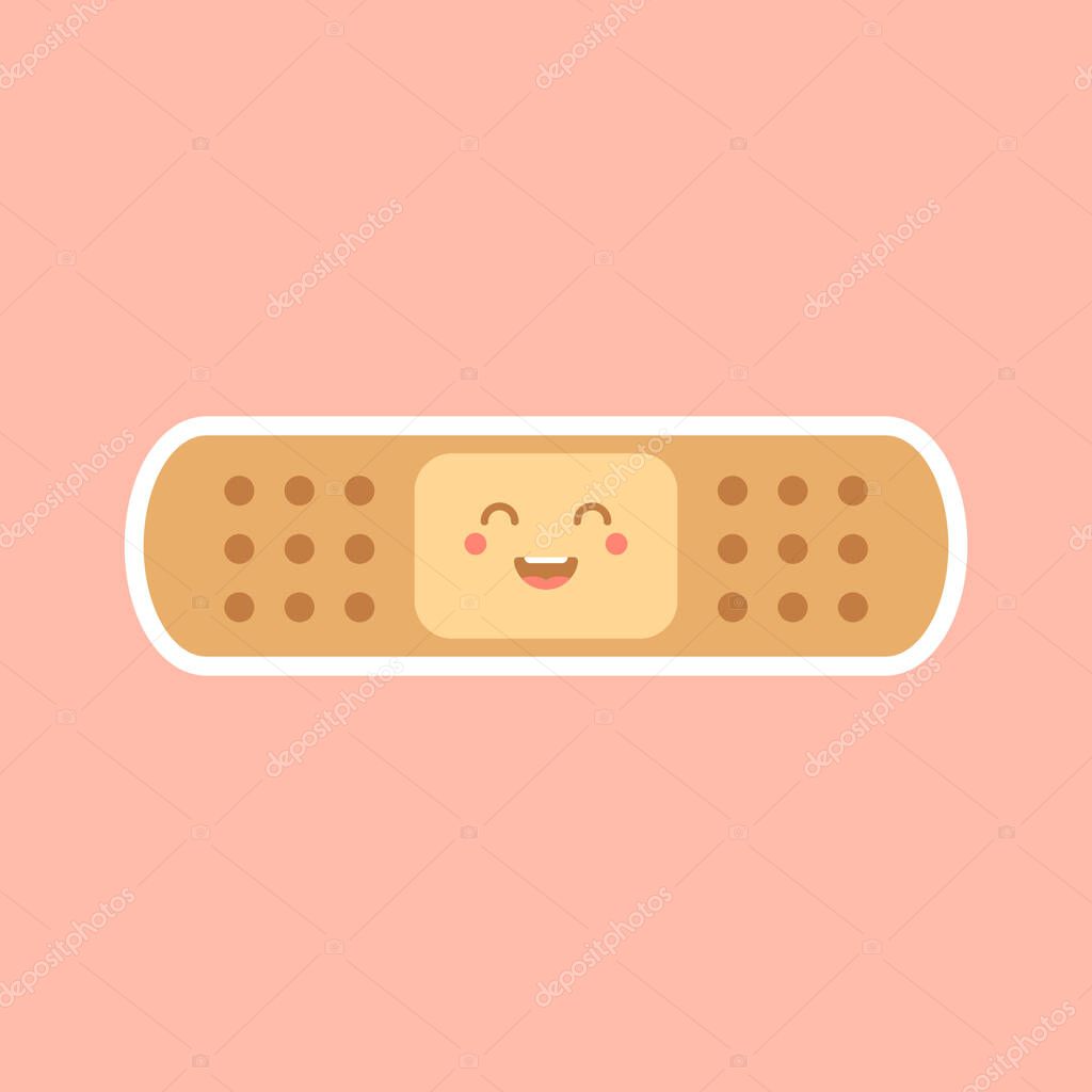 Lindo icono de yeso de dibujos animados. Icono de medicina única de la ...