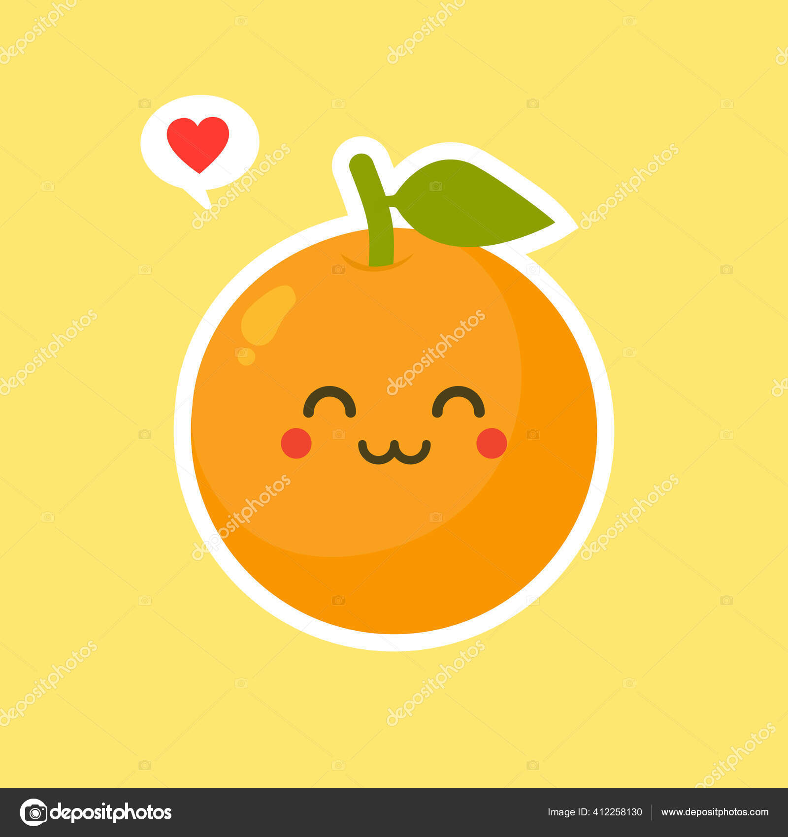 Oranges De Dessin Animé Mignon