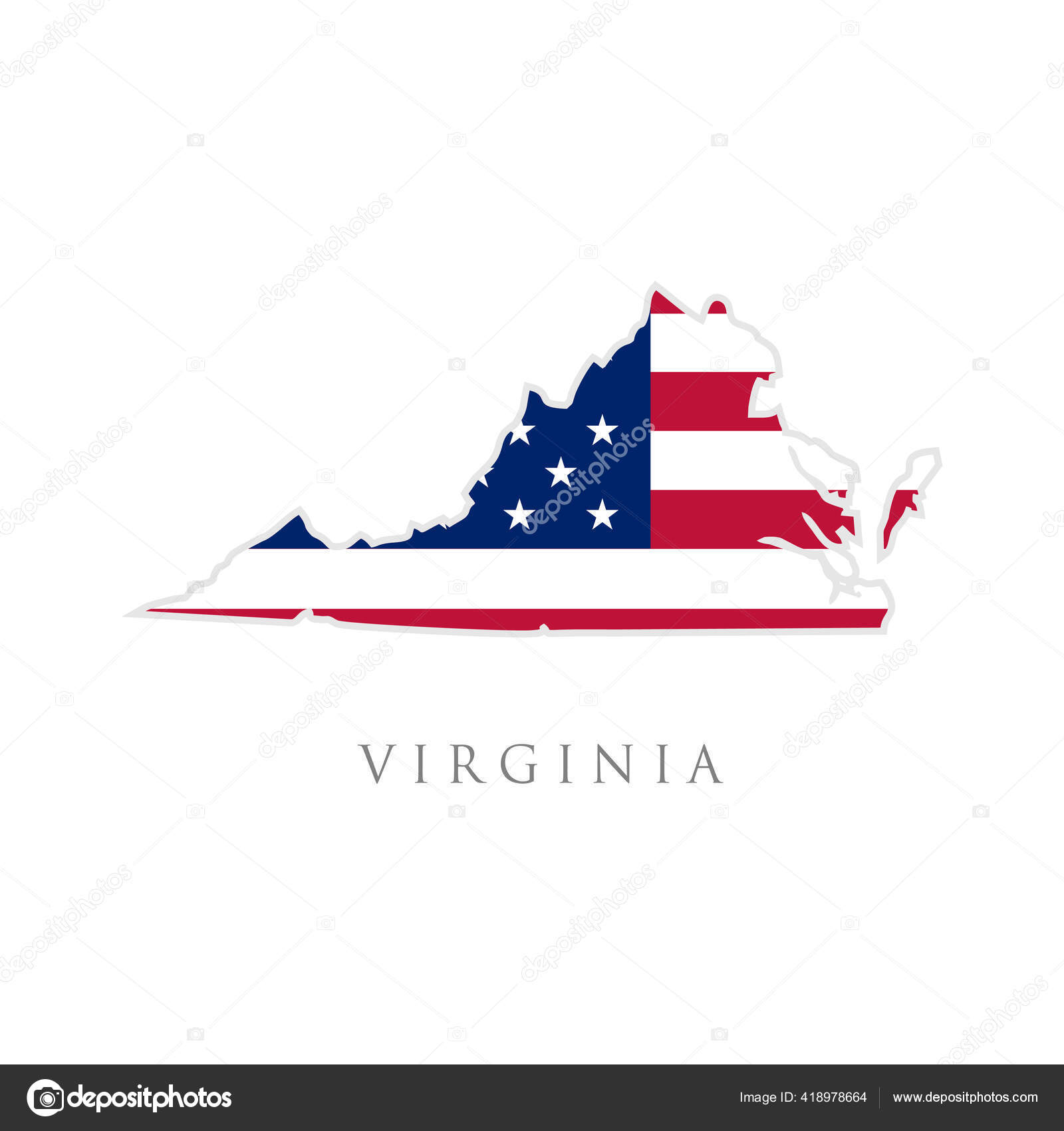 Virginia State Outline Vector