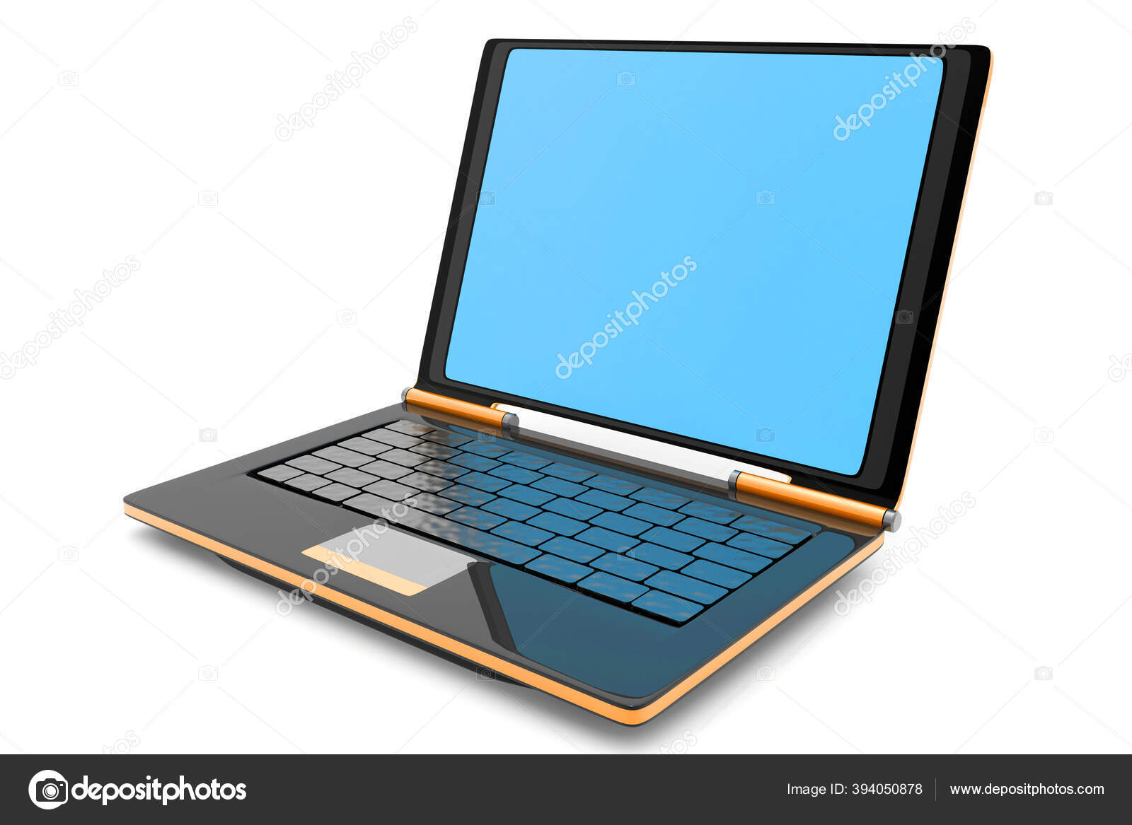 Laptop Sobre Fondo Blanco Render: fotografía de stock © crytallight ...