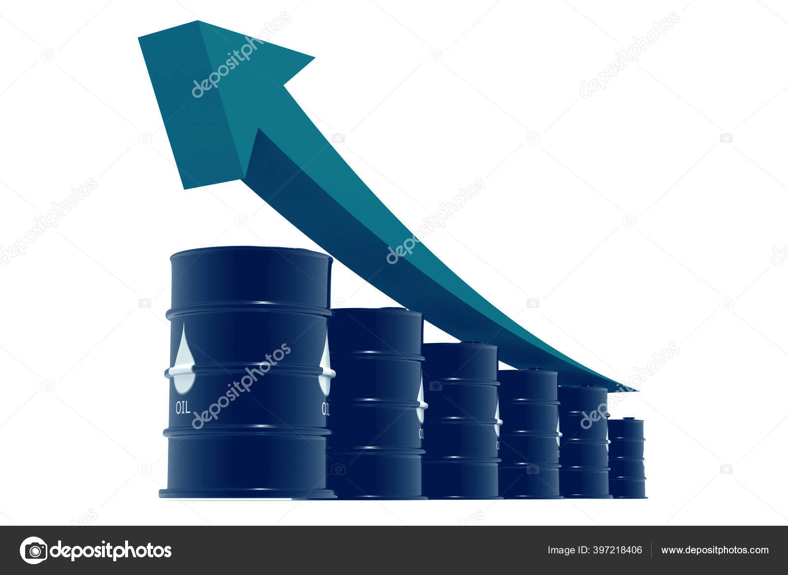 Oil Rising Price Chart Render — Stock Photo © crytallight #397218406