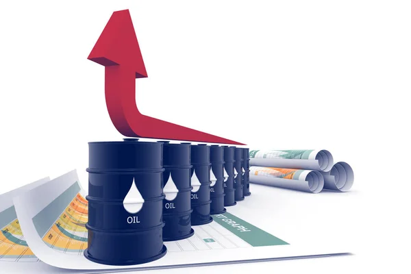Oil Rising Price Chart Render — Stock Photo © crytallight #397949266