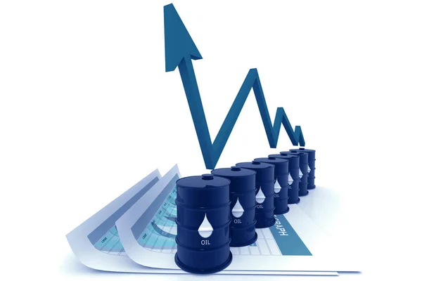 Oil Rising Price Chart Render — Stock Photo © crytallight #397949266