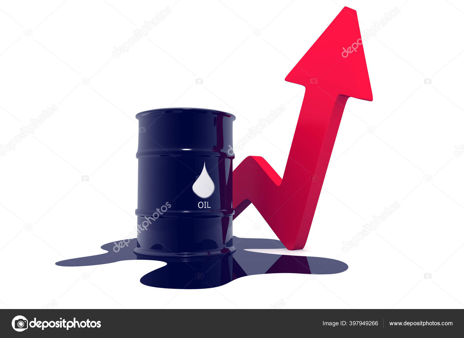 Oil Rising Price Chart Render — Stock Photo © crytallight #397949266