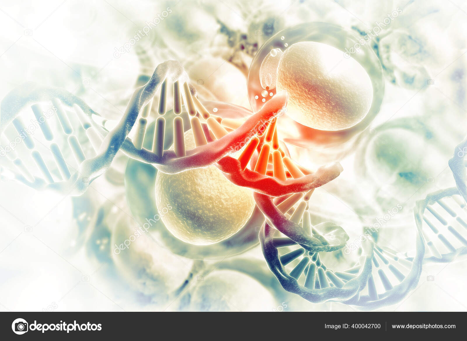 Dna Cells Scientific Background Illustration Stock Photo by ...