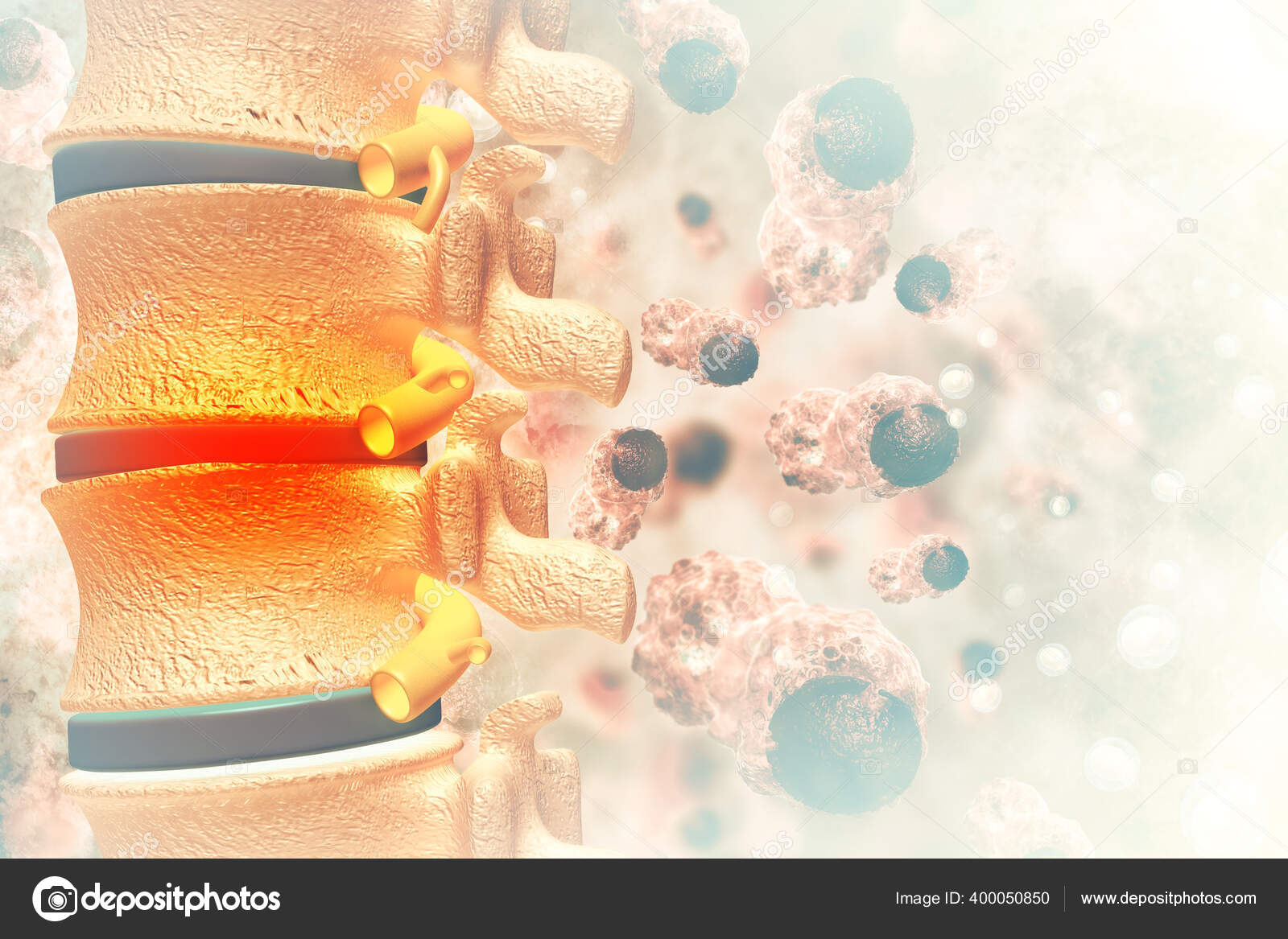 Spine Cancer Spinal Tumor Disease Illustration Stock Photo by ...