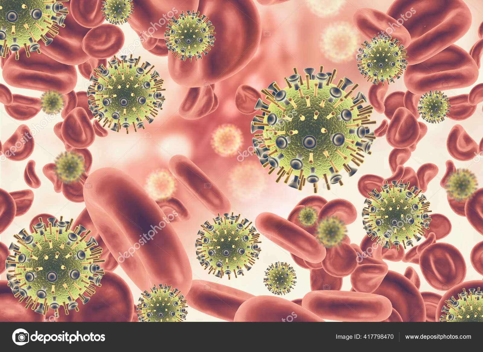 Virus Infected Blood Cells Stock Photo by ©crytallight 417798470