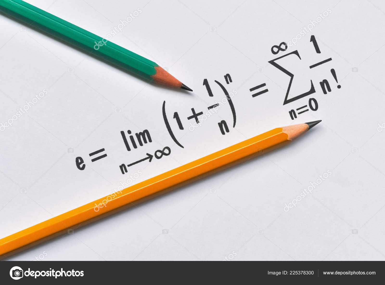Definición Constante Euler Dos Maneras Diferentes — Foto de stock ...