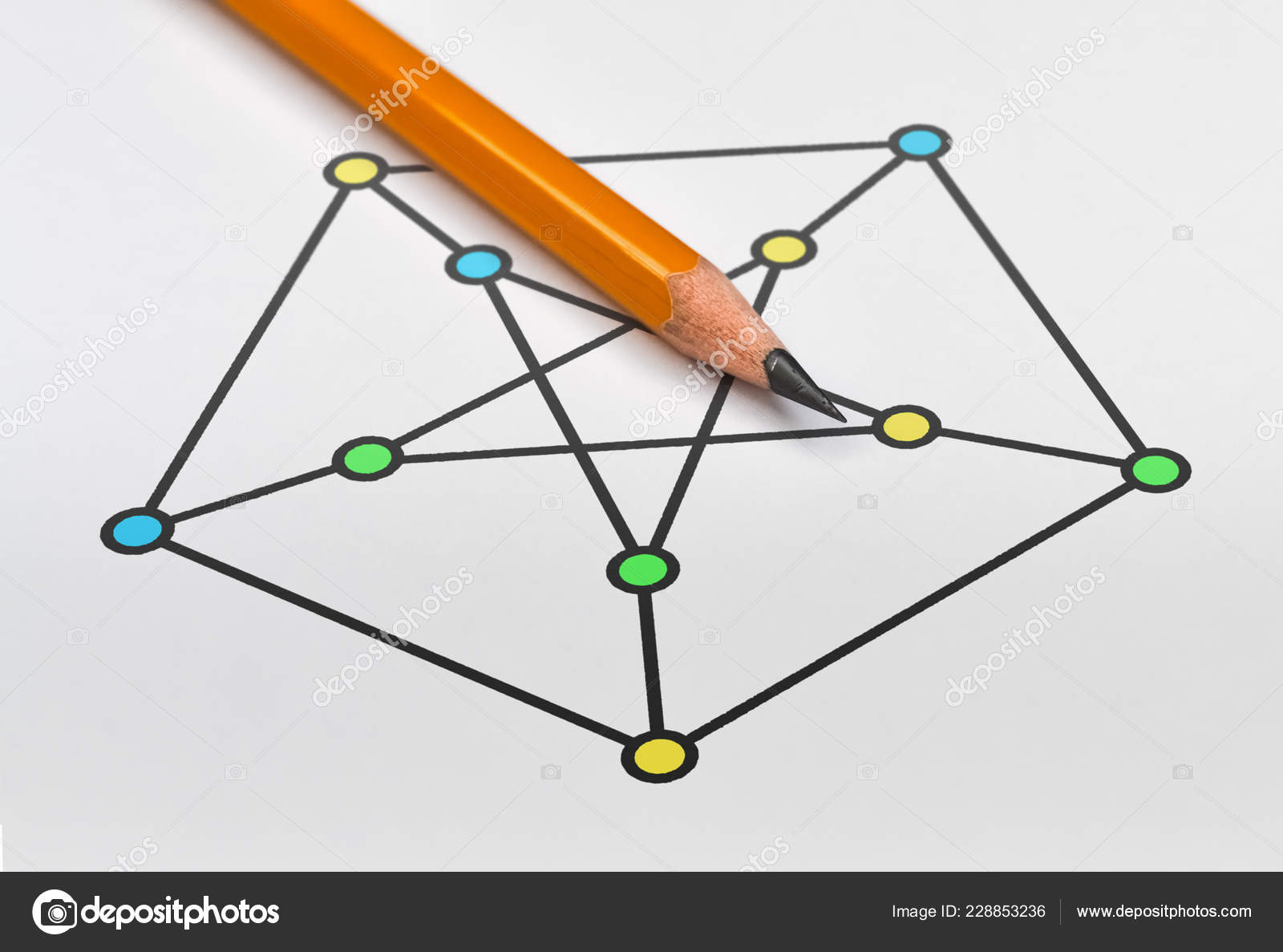 Example Graph Called Petersen Graph Vertex Coloring — Stock Photo ... Example Graph Called Petersen Graph Vertex Coloring — Stock Photo ...