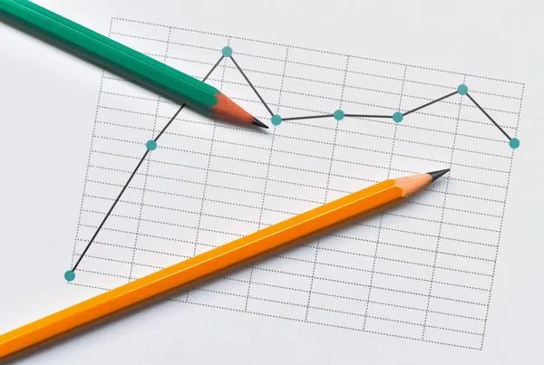 Broken line chart - Stock Image - Everypixel