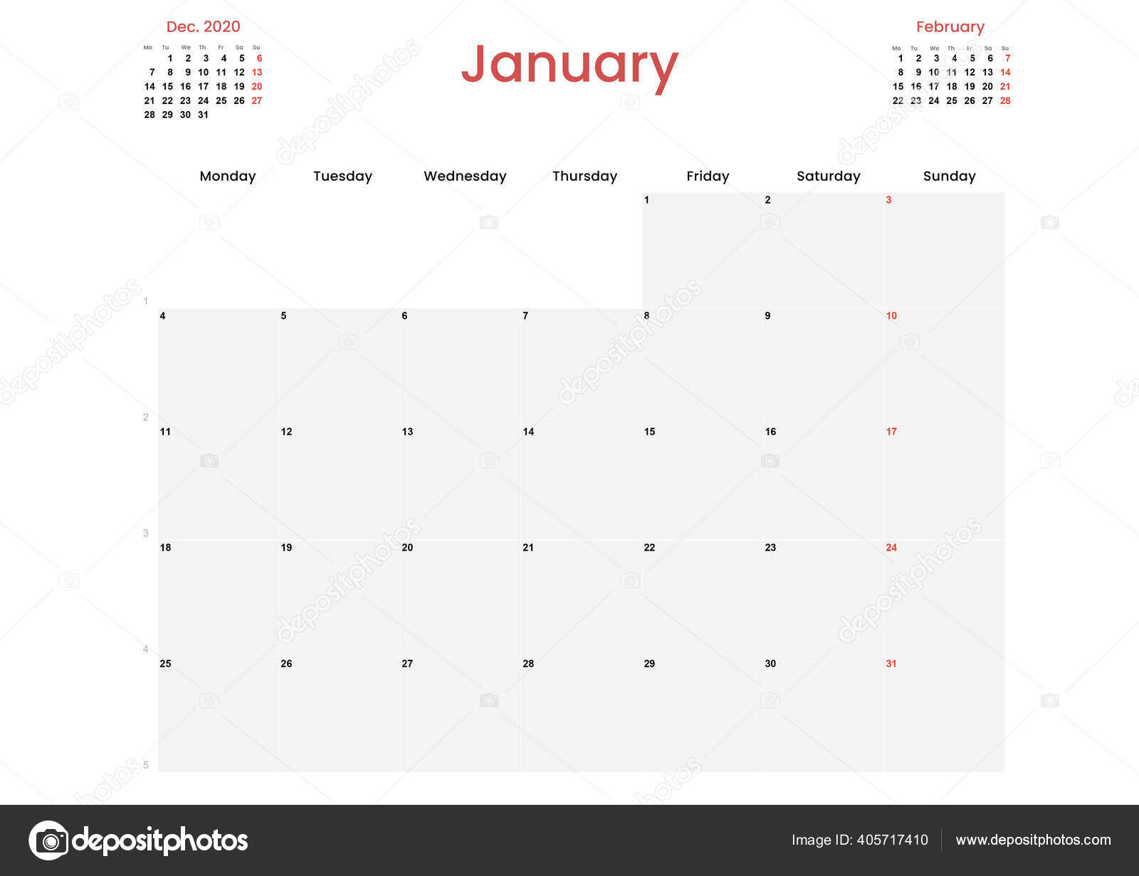2021 Calendar Prepared Months Spanish Din Month January — Stock Photo ...