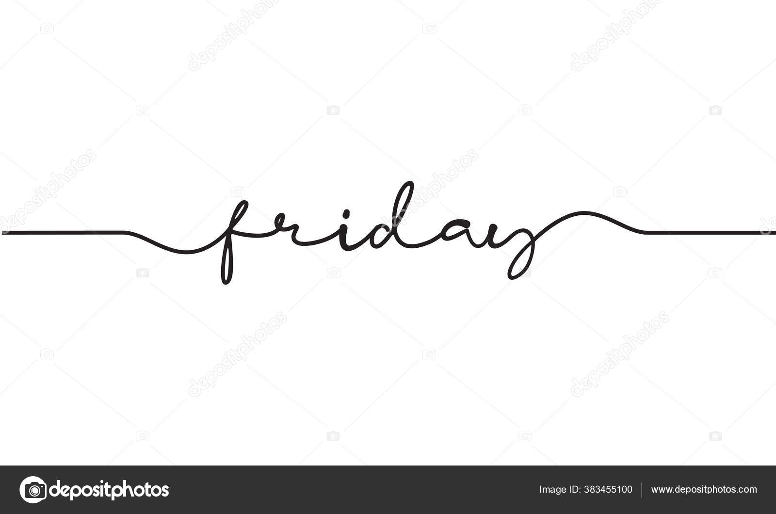 Friday Word Handwritten Design Vector Stock Vector Image by ©regara ...