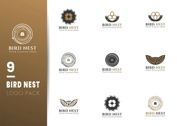 Logo del nido imágenes de stock de arte vectorial | Depositphotos
