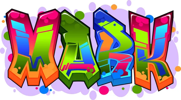 Mark Graffiti Name Text Design - Stock Image - Everypixel