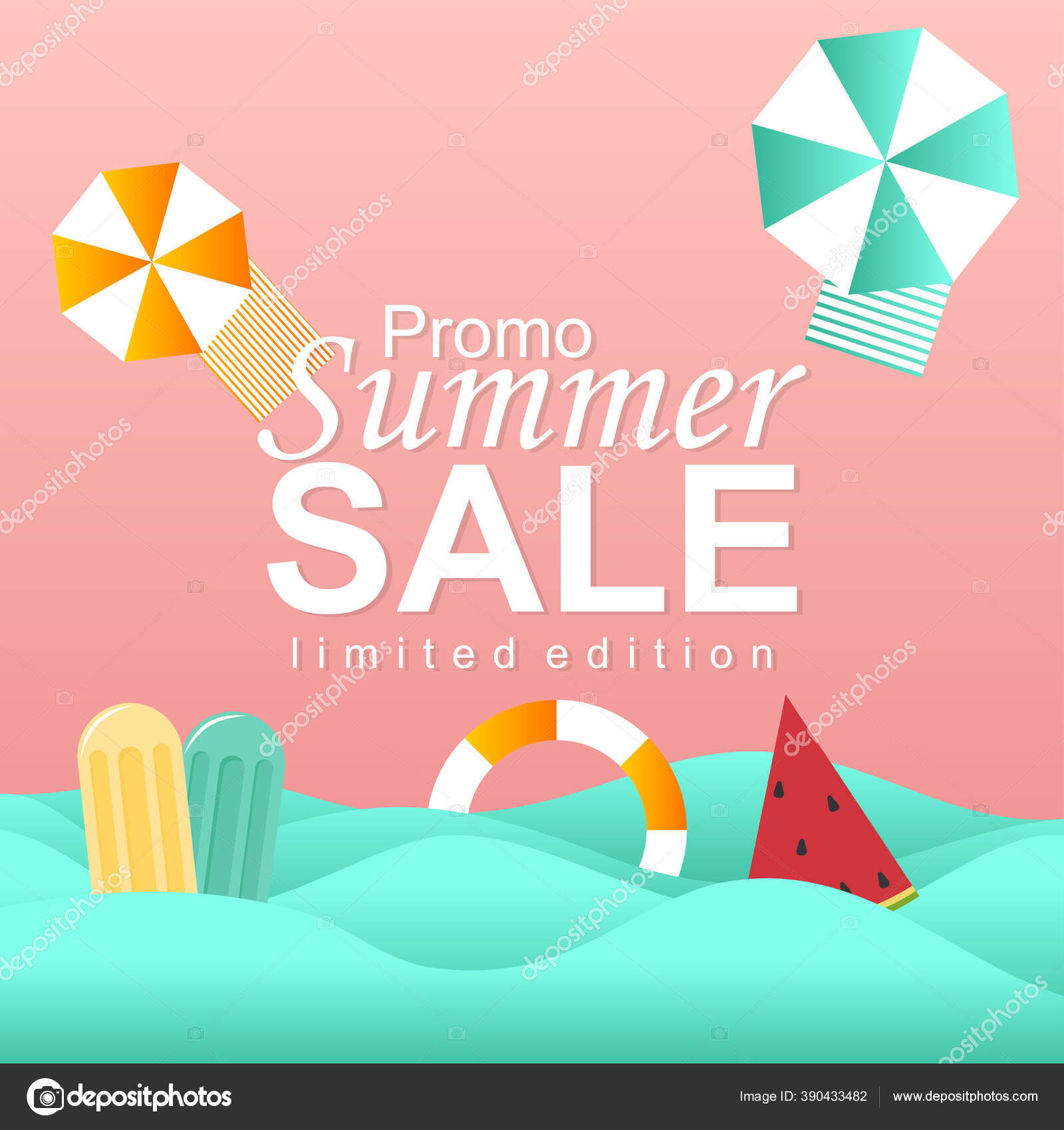Vector Summer Holiday Background Design Promotion Advertisement Stock ...