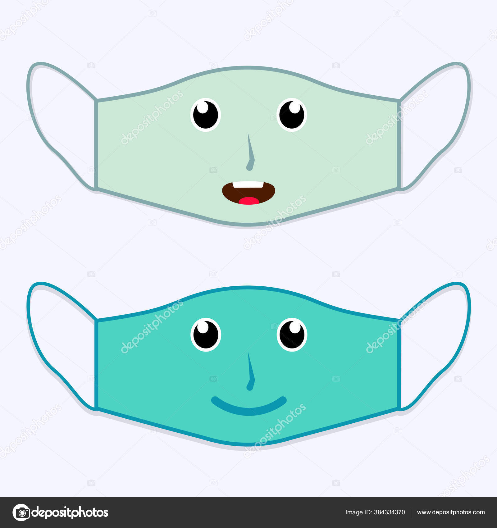 Vector Illustration Cute Smile Mouth Graphic Mask Design Good Use Stock ...