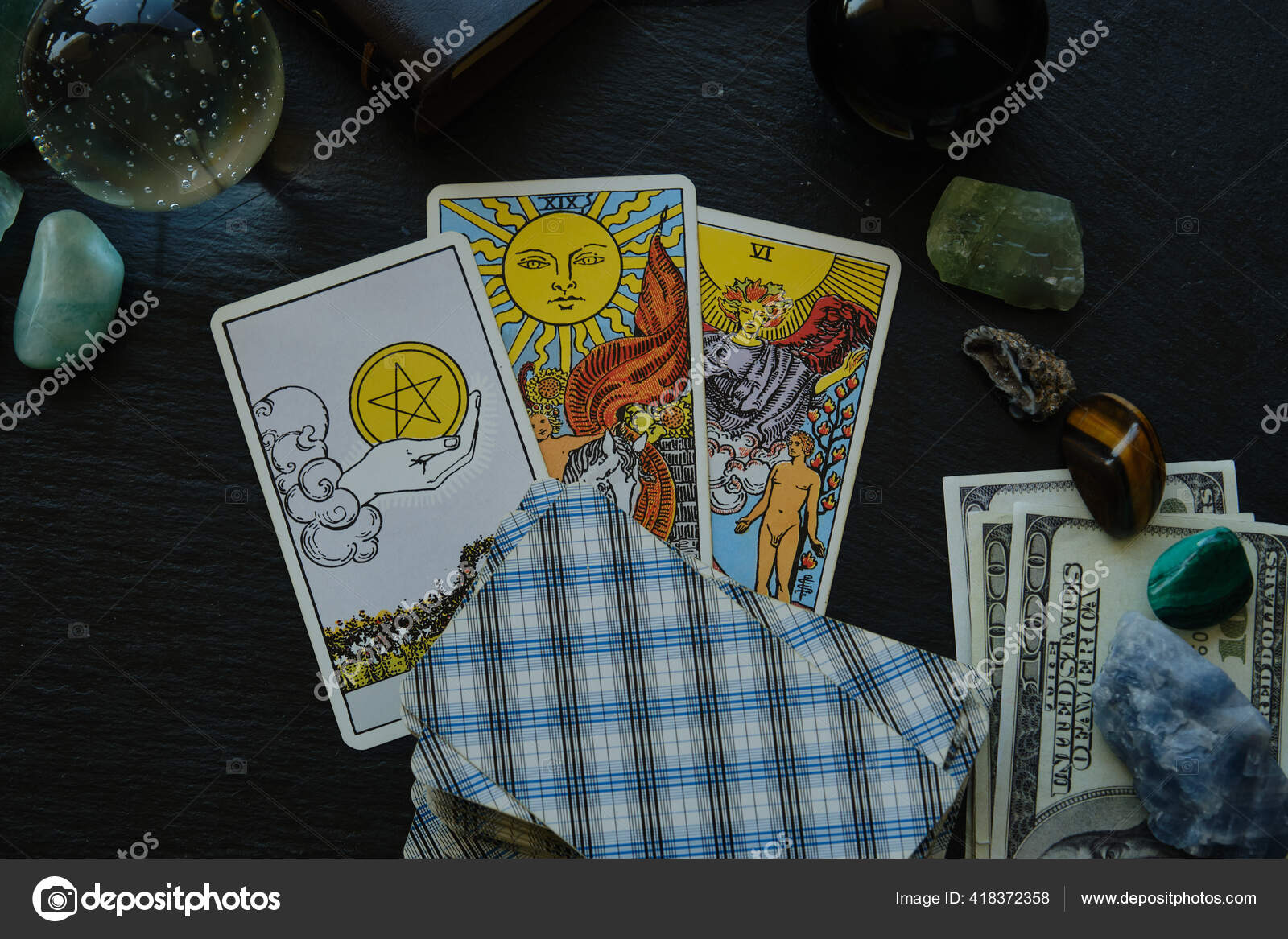 Predicting the future of mystifying divination on tarot cards Stock ...