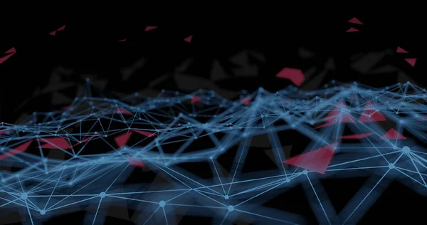 Digital Plexus Wave Triangulation Shapes Abstract Polygon Background Computer Networks Stock ...