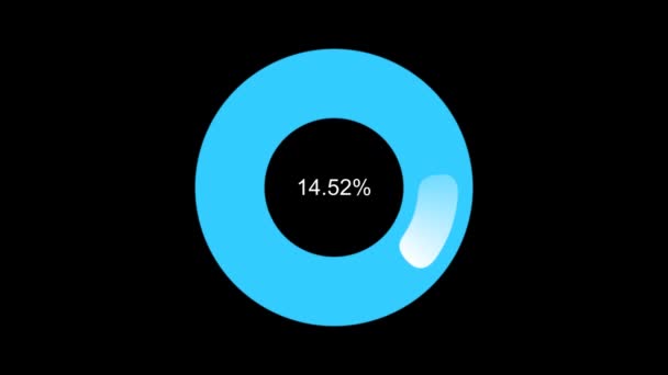 Animated Circular Progress Meter 100 Percentage Scale — Stock Video ...
