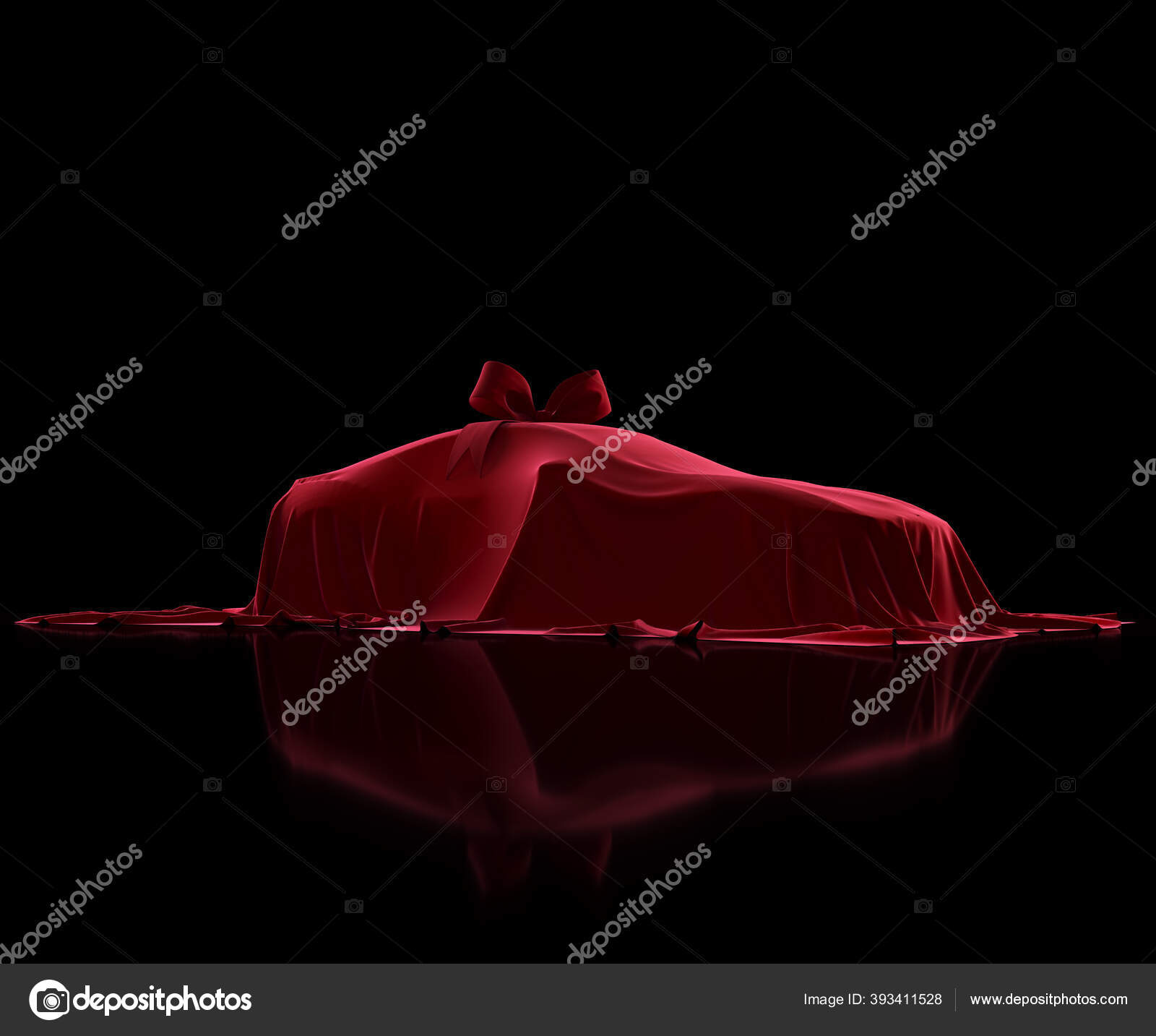 Luxury Car Prize Covered Premium Fabric Black Background Red Velvet ...