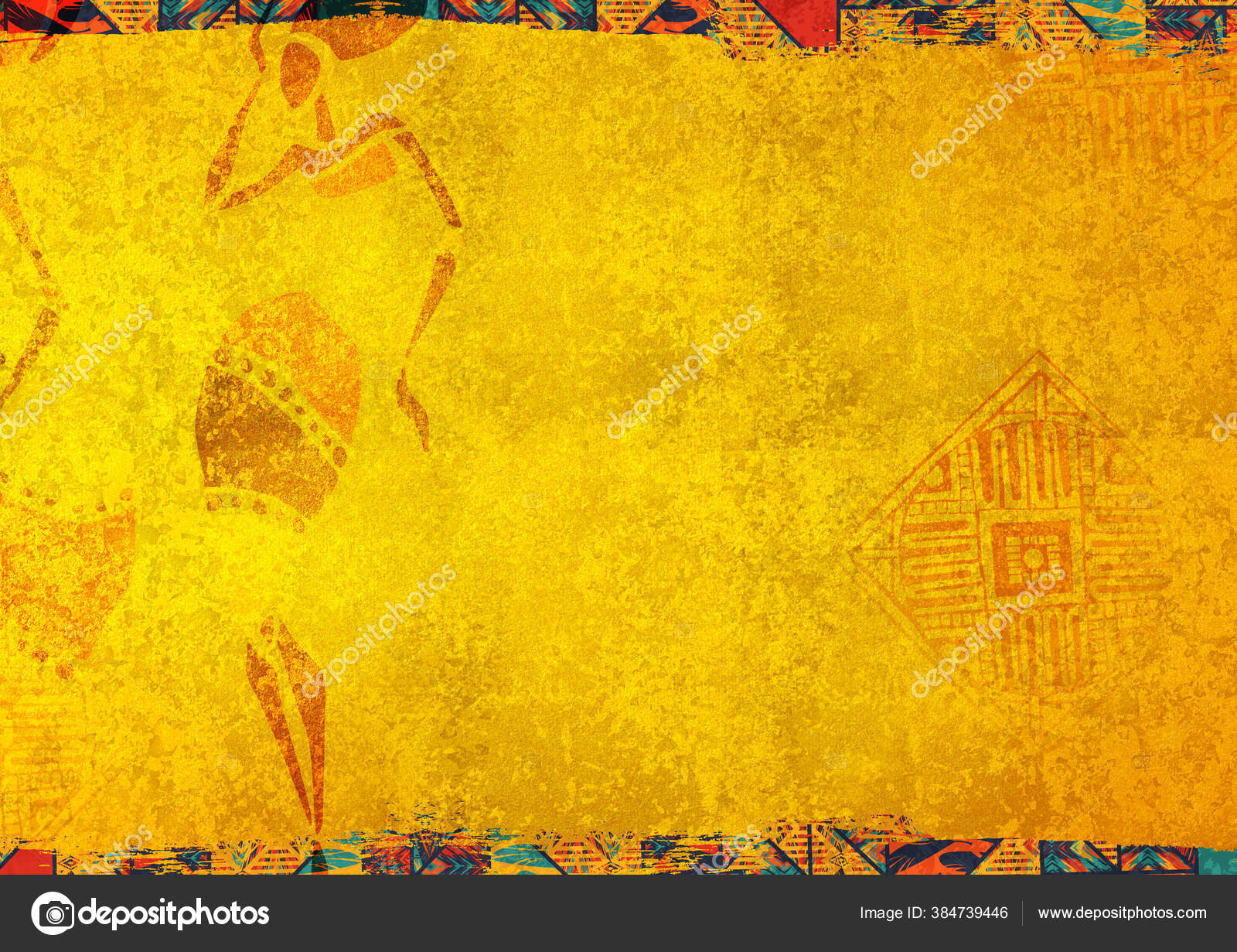 African Yellow Background Texture Concept Culture Colorful Pattern ...
