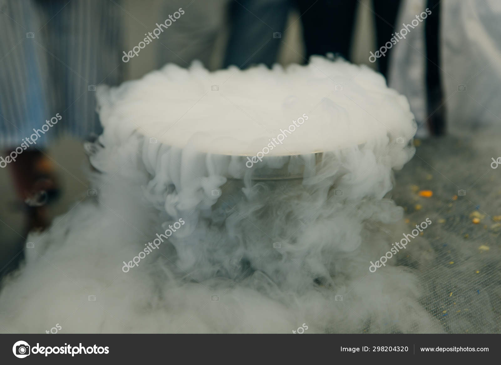 Steam of Nitrogen Created from Liquid Nitrogen Exposed to Ambient ...