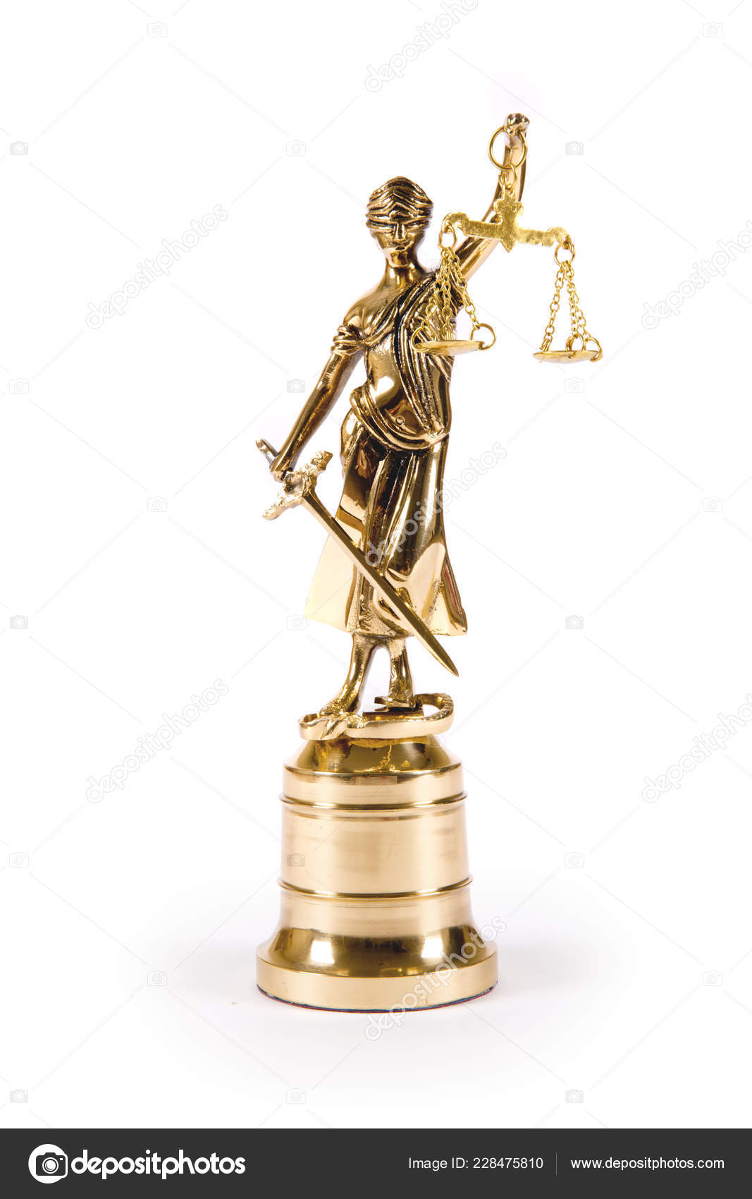 Vintage Estatua Oro Diosa Themis: fotografía de stock © Guard ...
