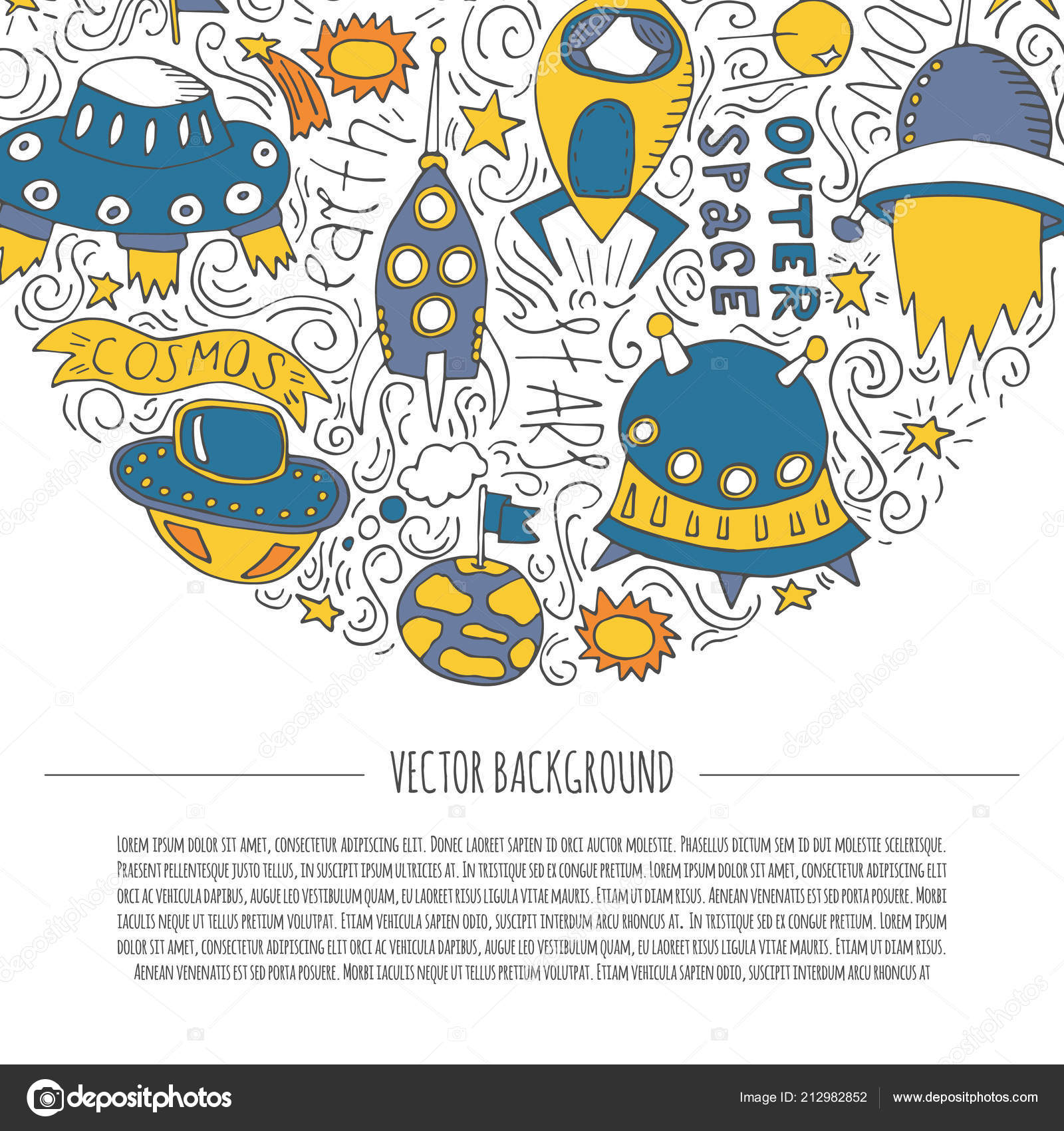 Vector Cartoon Illustration Collection Different Colorful Alien ...