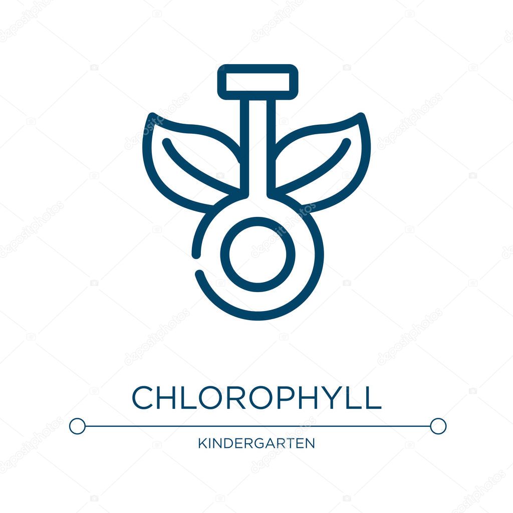 Icono de clorofila. Ilustración lineal vectorial de la colección de ...