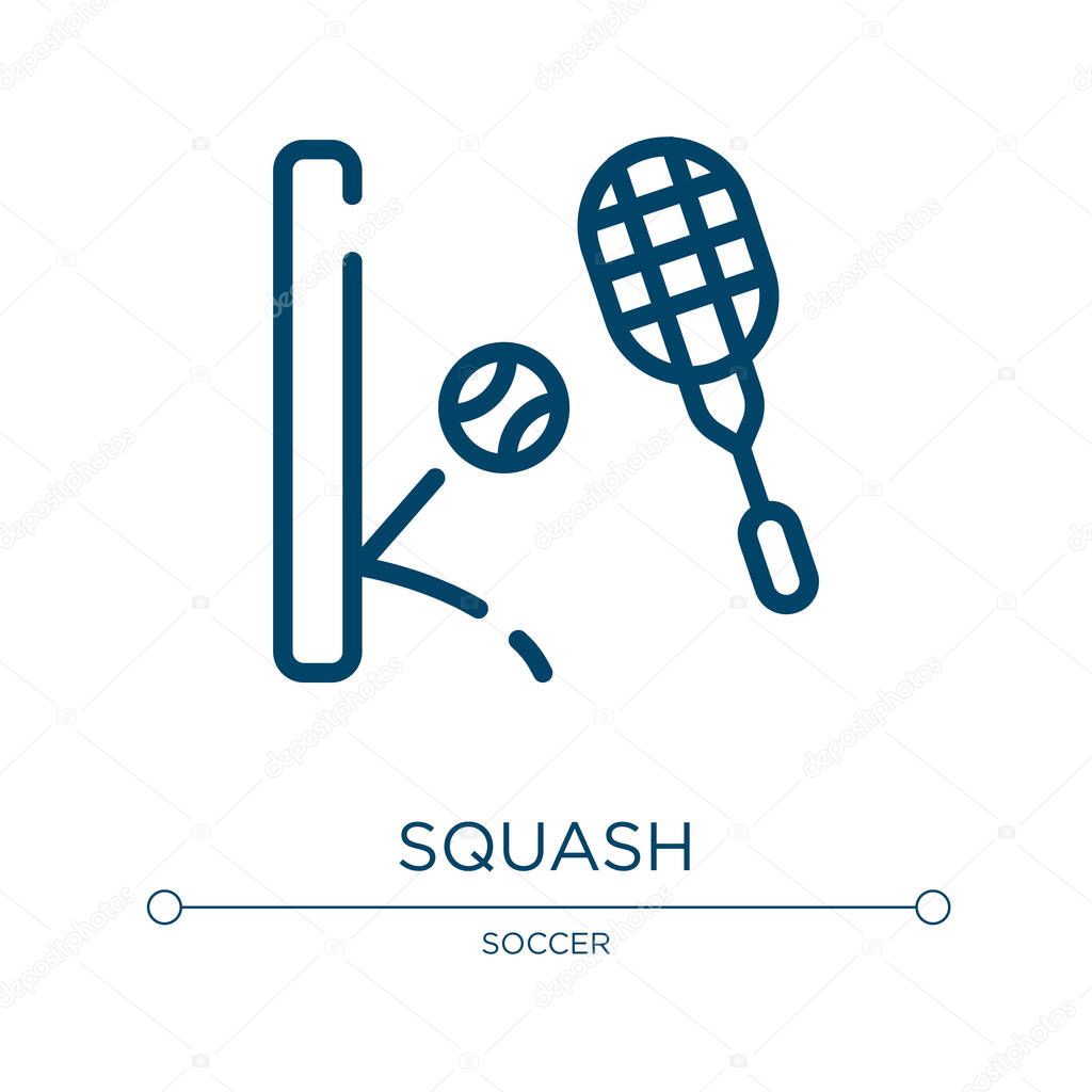 Icono de squash. Ilustraci n lineal vectorial de colecci n deportiva ...