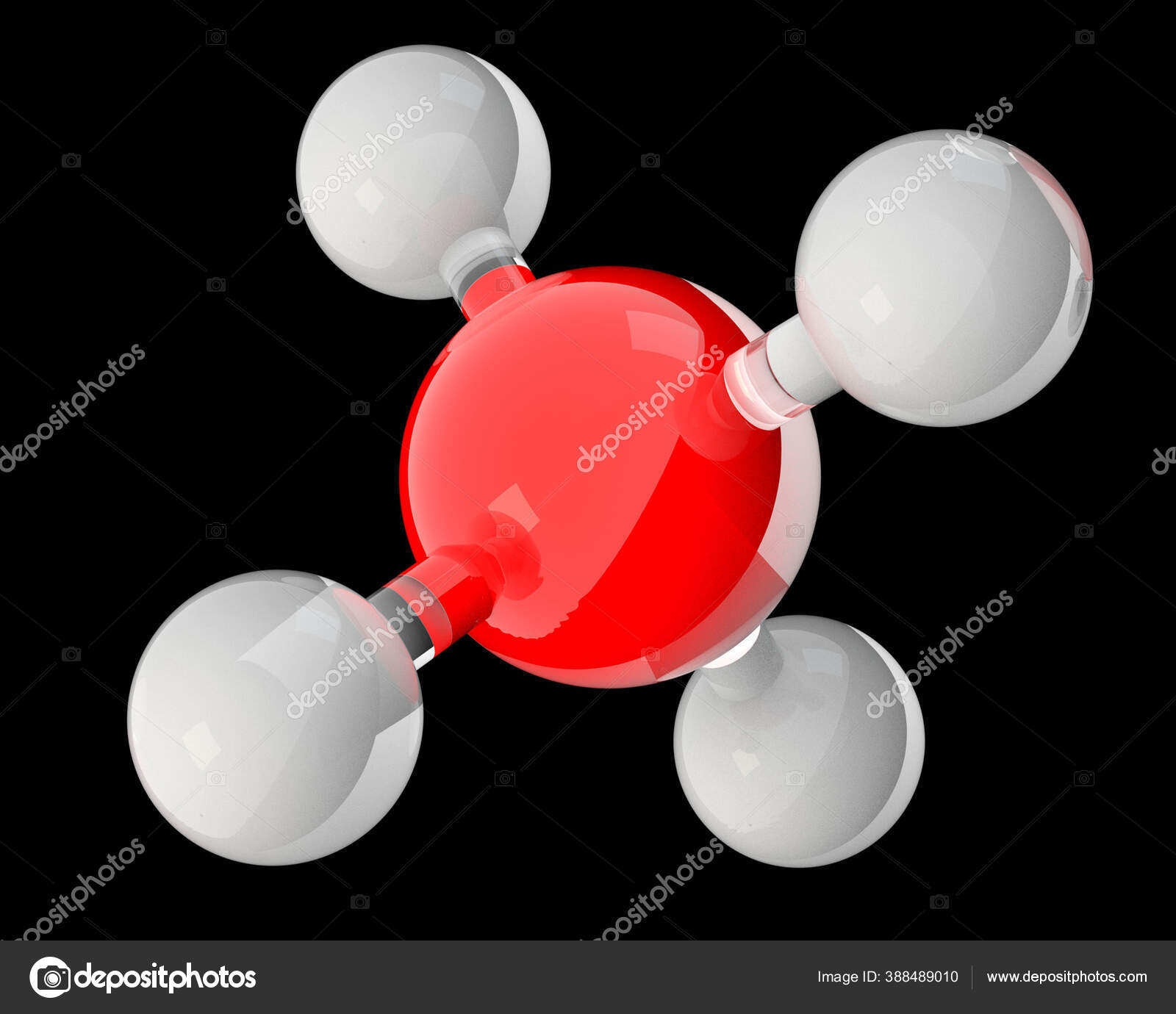 Chemical Structure Methane Molecule — Stock Photo © Primada #388489010