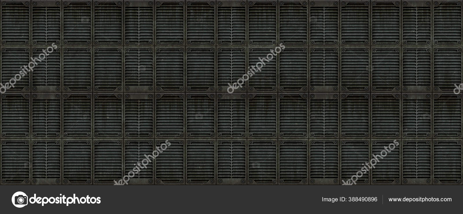 Horizontal Metal Panel Texture