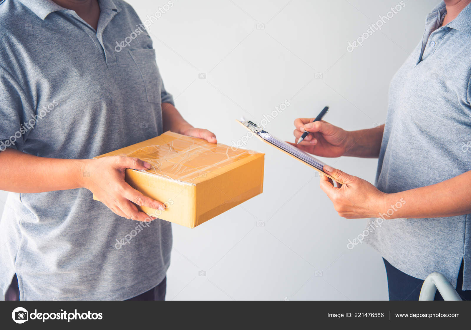 Staff Delivering Goods Receiving Goods Stock Photo by ©photobyphotoboy ...