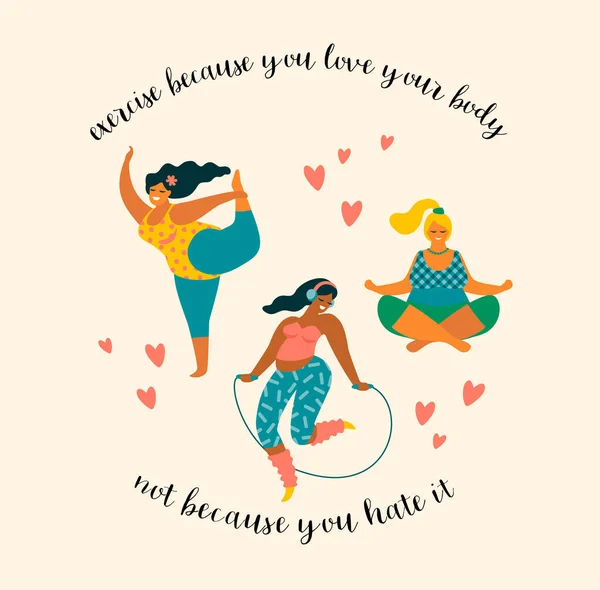 Plus size yoga Stock Vectors, Royalty Free Plus size yoga Illustrations ...